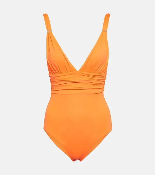 Melissa Odabash Panarea Ruched Swimsuit - Orange