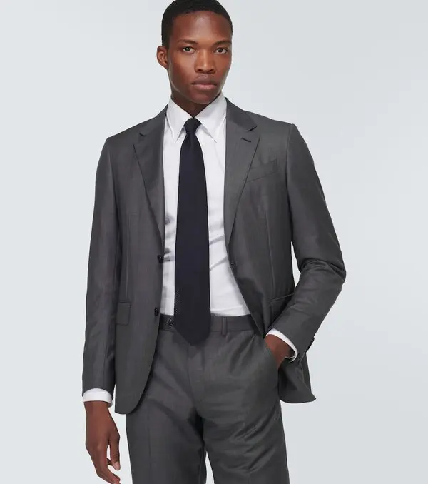 Thom Sweeney Silk Grenadine Tie - Blue