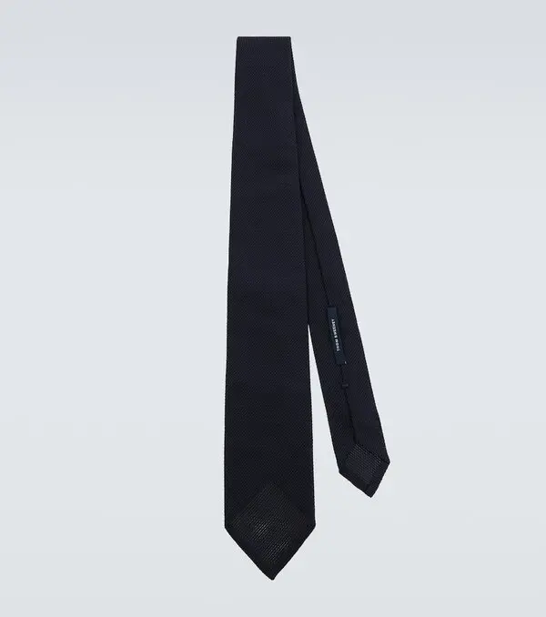 Thom Sweeney Silk Grenadine Tie - Blue