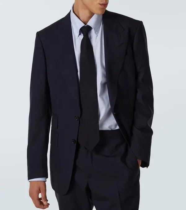 Thom Sweeney Silk Grenadine Tie - Blue