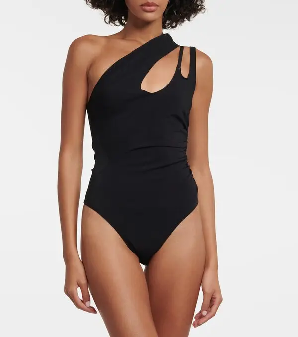 MUGLER Asymmetric Jersey Bodysuit