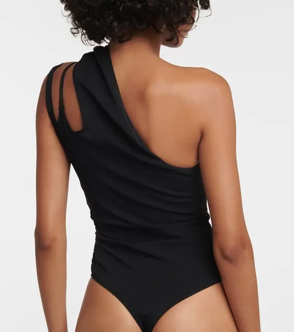 MUGLER Asymmetric Jersey Bodysuit