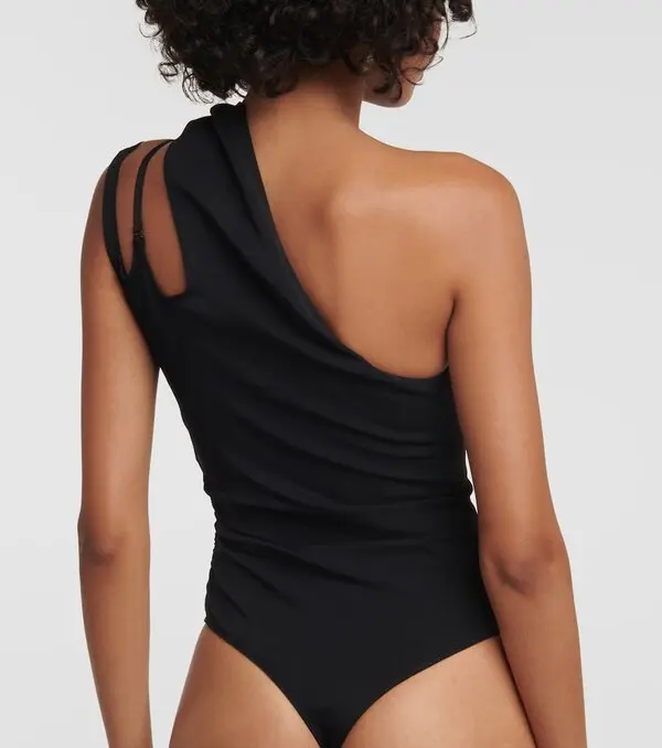 MUGLER Asymmetric Jersey Bodysuit
