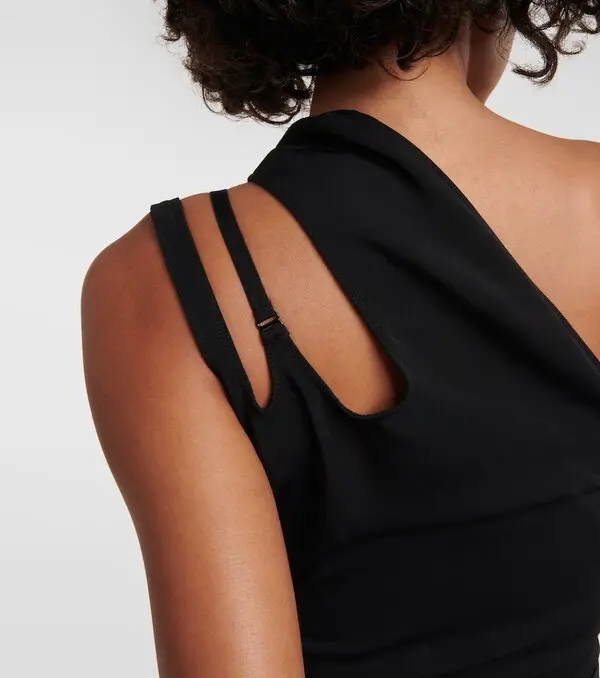 MUGLER Asymmetric Jersey Bodysuit