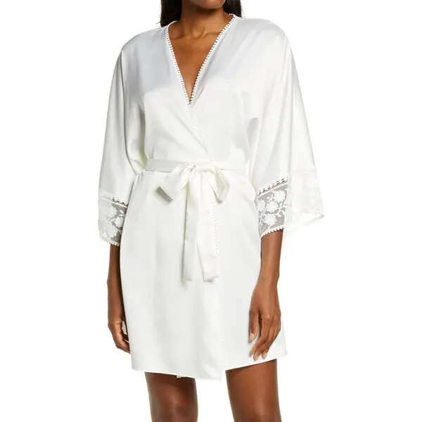 Flora Nikrooz Kylie Charm Satin Wrap - Ivory