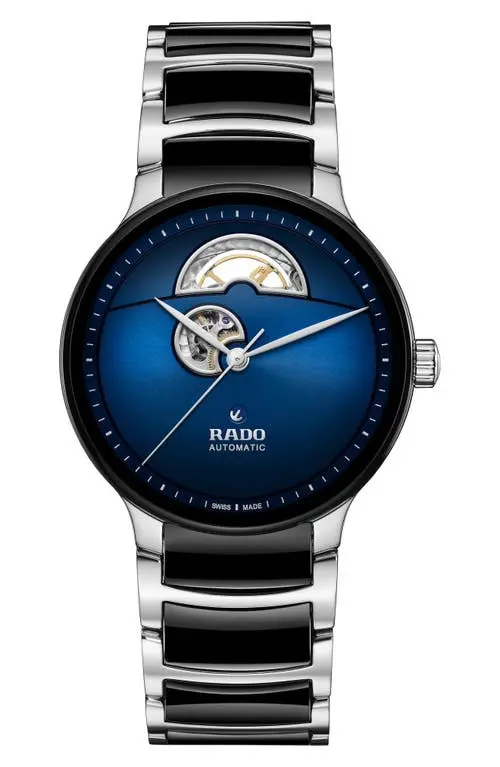 RADO Centrix Open Heart Automatic Bracelet Watch - Blue
