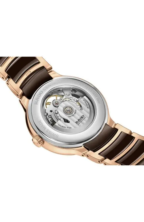 RADO Centrix Open Heart Automatic Bracelet Watch - Brown