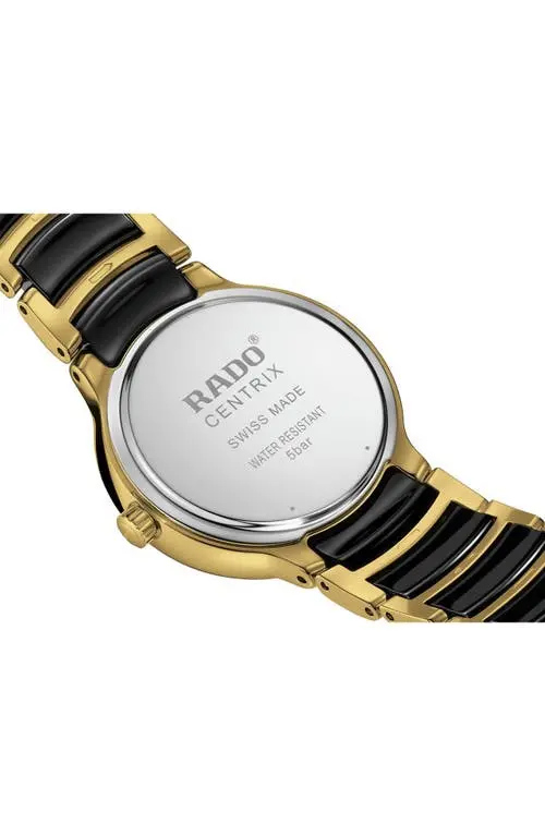RADO Centrix Diamond Ceramic Bracelet Watch - Black