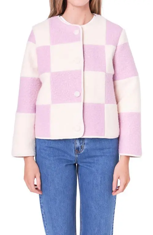 English Factory Boxy Checker Jacket
