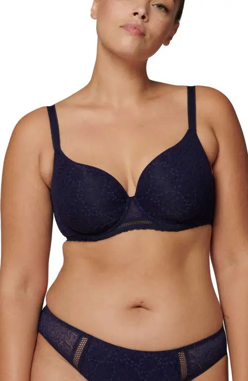 Simone Perele Comete Underwire 3d Plunge Bra - Midnight