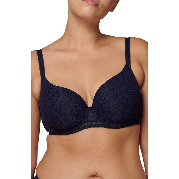Simone Perele Comete Underwire 3d Plunge Bra - Midnight