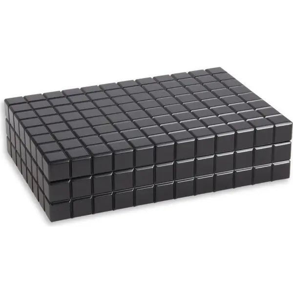 BEY-BERK Modern Cube Watch Storage Box - Black