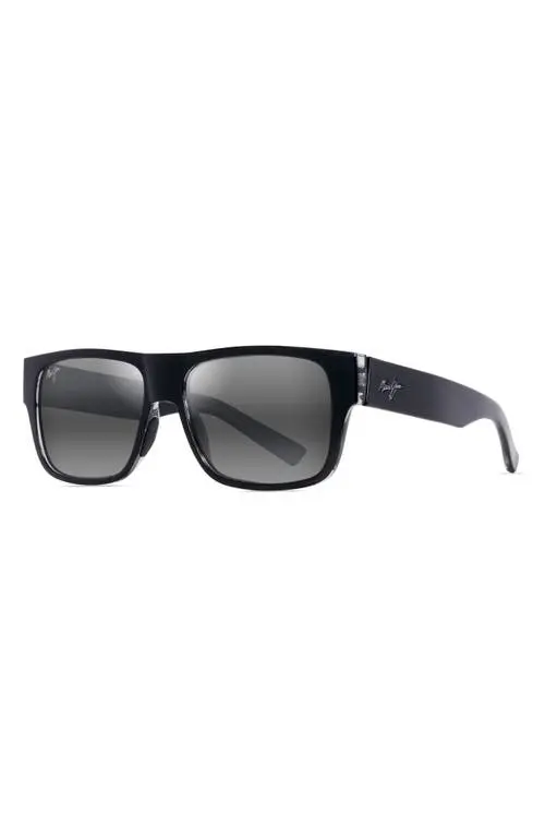 Maui Jim Keahi Rectangular Sunglasses - Black
