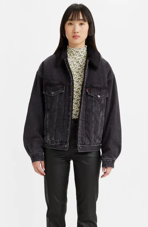 LEVI'S 90s High Pile Fleece Lined Denim Trucker Jacket