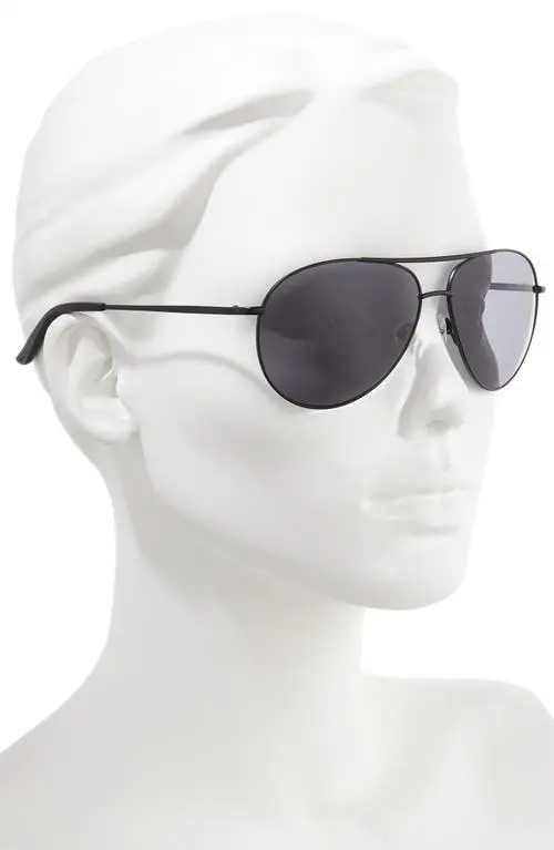 Nike Chance 61mm Aviator Sunglasses - Satin Black/dark Grey
