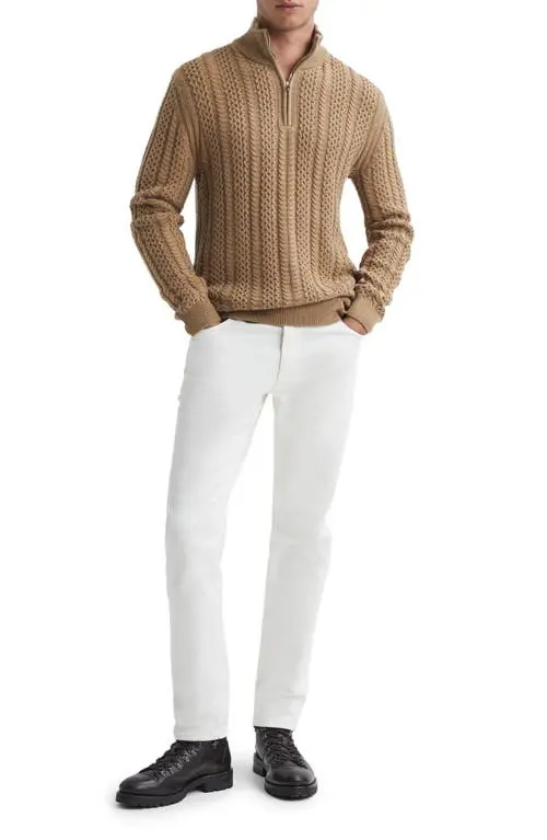 REISS Bantham Cabled Henley Sweater