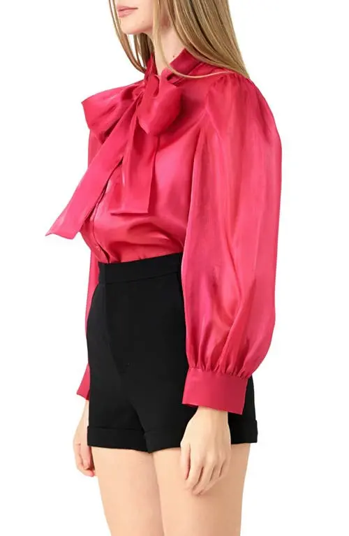 Endless Rose Organza Bow Tie Blouse