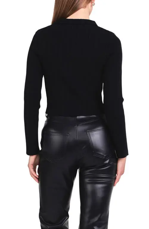 Endless Rose Rib Button Accent Knit Top