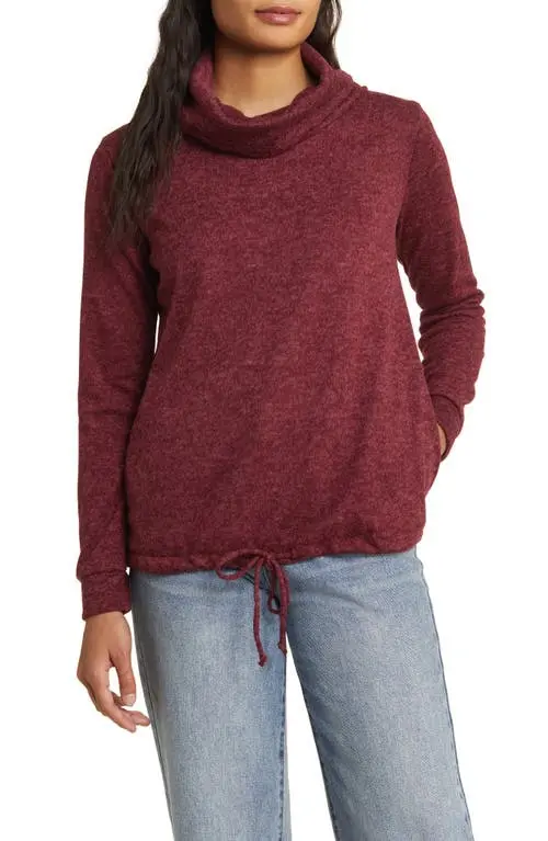Loveappella Cowl Neck Knit Top