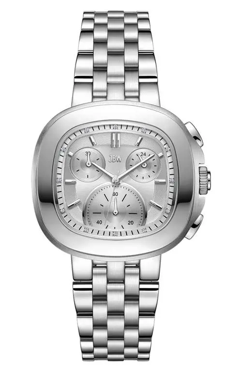 JBW Coast Lab-created Diamond Bracelet Watch - Stainless Steel
