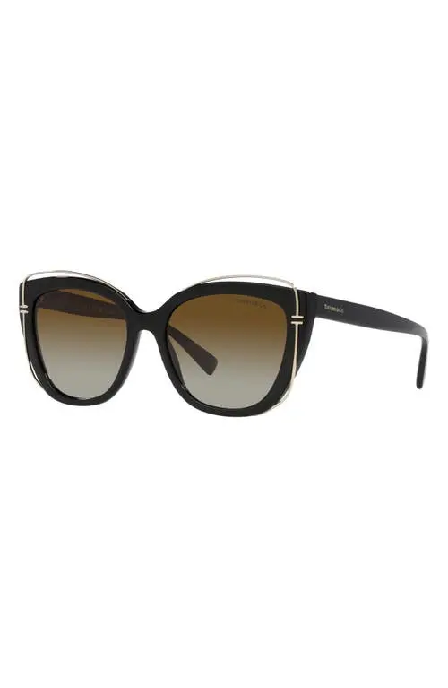 Tiffany & Co. 54mm Gradient Polarized Cat Eye Sunglasses