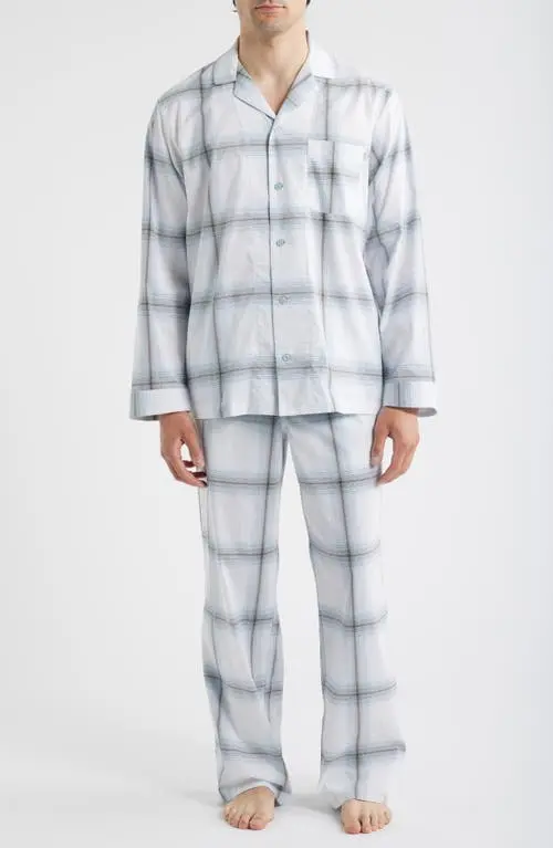Nordstrom Plaid Poplin Pajamas - Blue Ombre Plaid