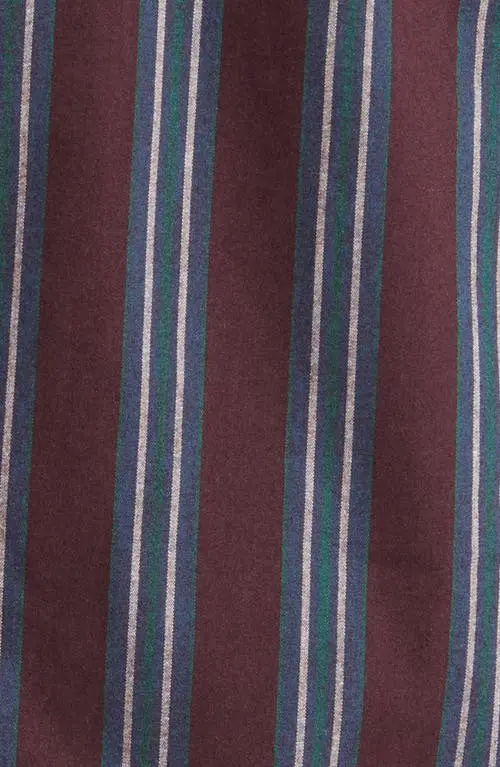 Nordstrom Plaid Poplin Pajamas - Burgundy Fudge Chandler Stripe