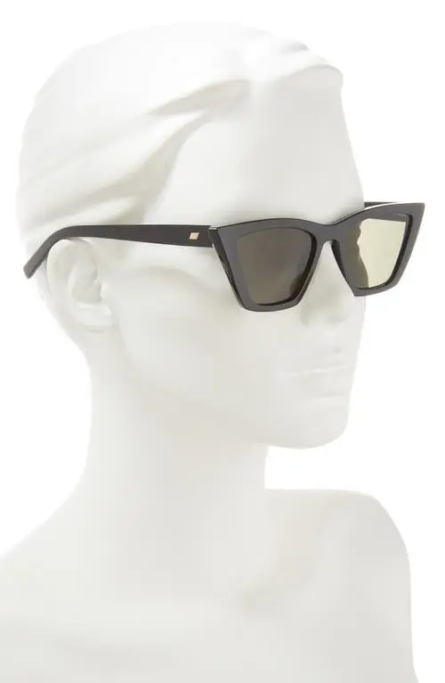 Le Specs Velodrome 54mm Cat Eye Sunglasses - Black