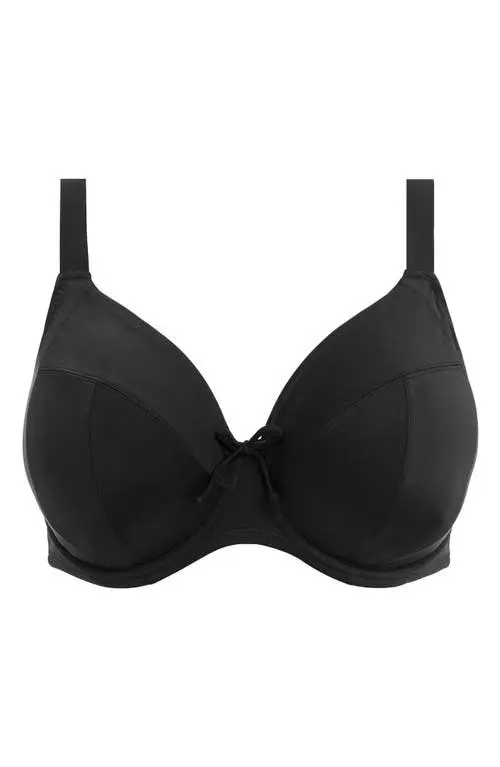 Elomi Plain Sailing Underwire Plunge Bikini Top - Black