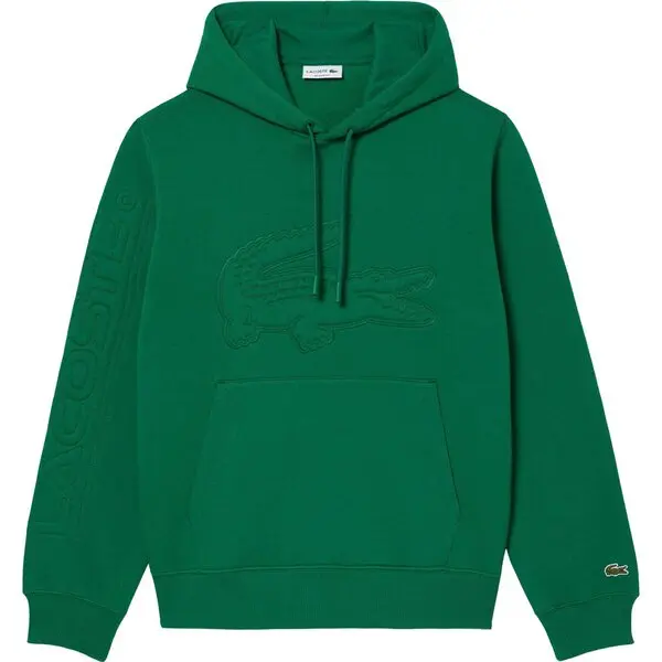 Lacoste Relaxed-fit Logo Patch Hoodie - Roquette