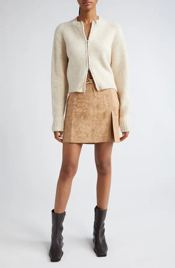 Paloma Wool 1 Besito Intarsia Zip Cardigan - Ecru | Editorialist