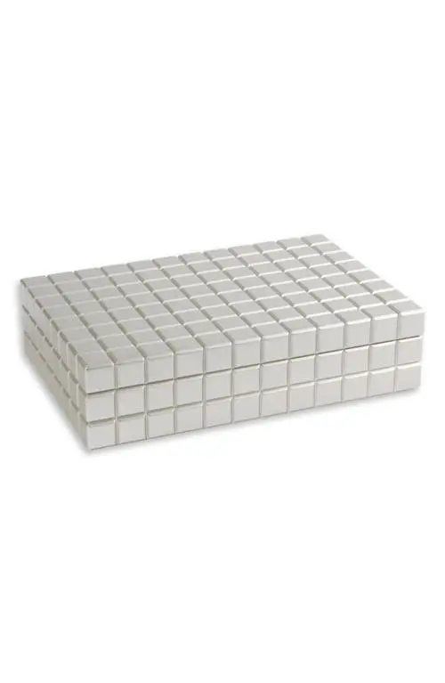 BEY-BERK Modern Cube Watch Storage Box - Silver