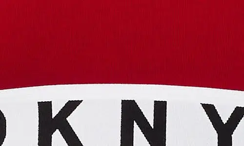 Dkny Logo Wirefree Racerback Bralette - Cherry