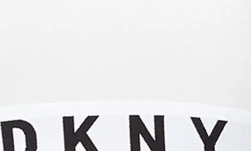 Dkny Logo Wirefree Racerback Bralette - White