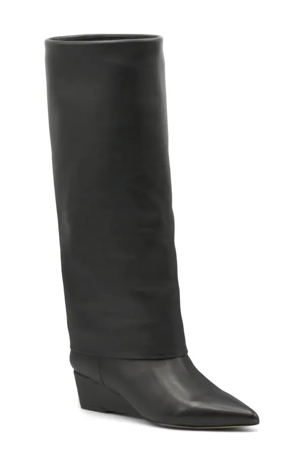 Charles By Charles David Perez Knee High Wedge Boots - Black-le