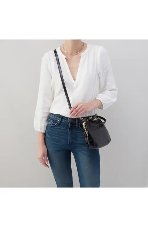 Hobo Alba Leather Frame Crossbody Bag