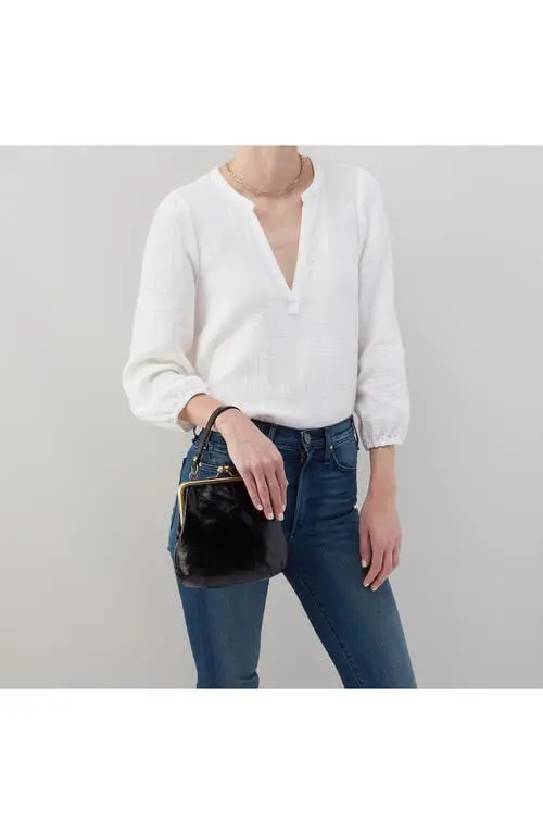 Hobo Alba Leather Frame Crossbody Bag