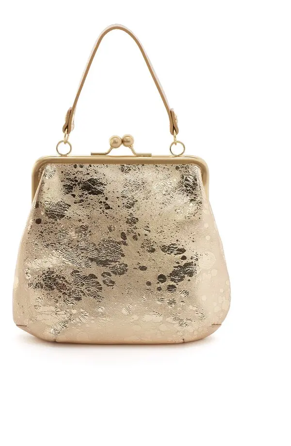 Hobo Alba Leather Frame Crossbody Bag - Gilded Marble