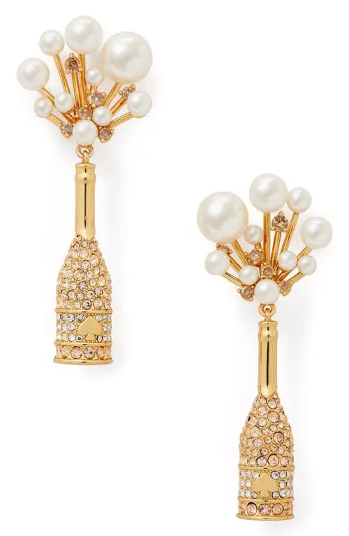 Kate Spade New York Champagne Bottle Drop Earrings - Champagne/gold