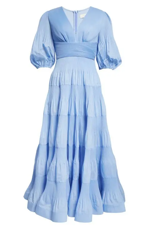Zimmermann Pleated Tiered Midi Dress