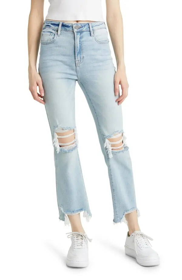 HIDDEN JEANS Distressed Straight Leg Jeans