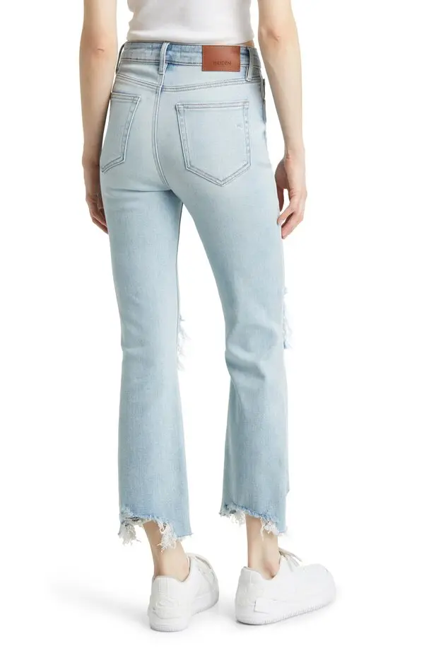 HIDDEN JEANS Distressed Straight Leg Jeans