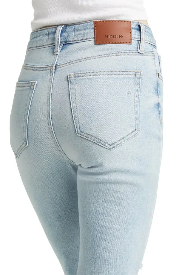 HIDDEN JEANS Distressed Straight Leg Jeans