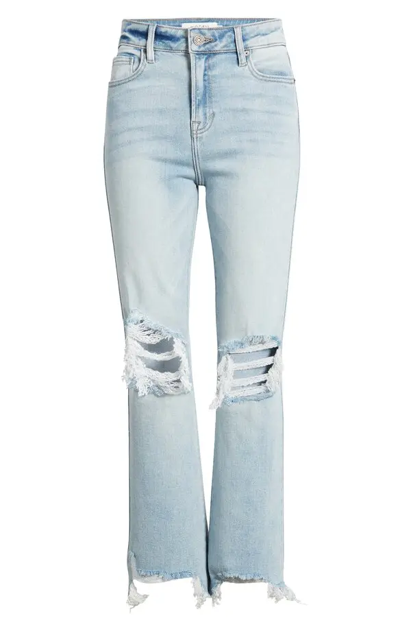 HIDDEN JEANS Distressed Straight Leg Jeans