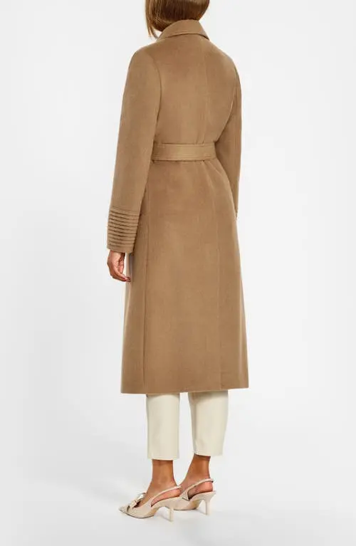 Sentaler Belted Alpaca Blend Wrap Coat - Dark Camel