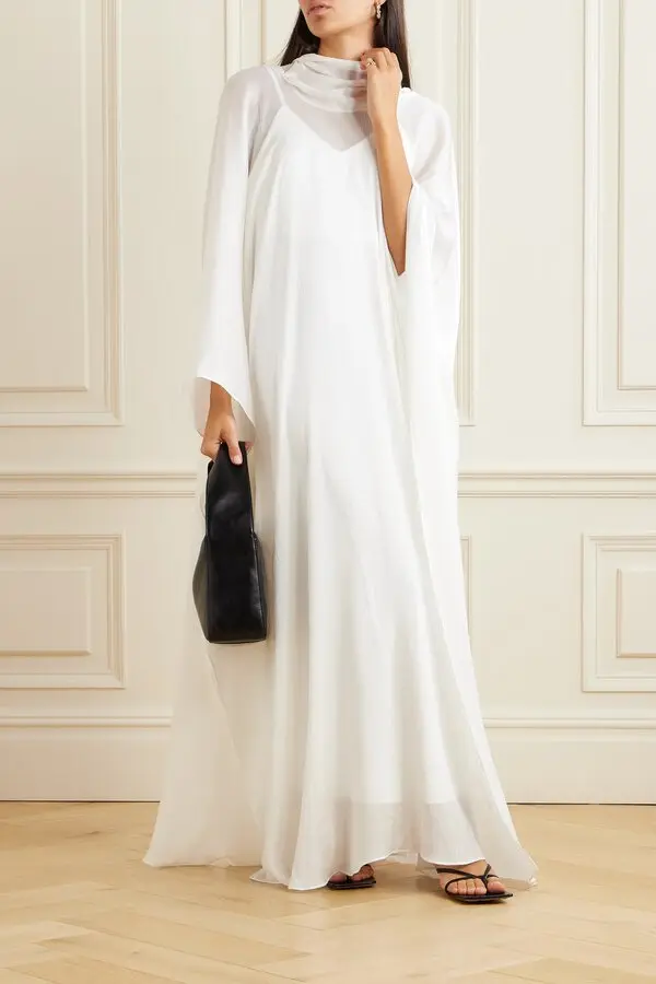 ribbed knit swing dress Crinkled-voile Maxi Formal dress