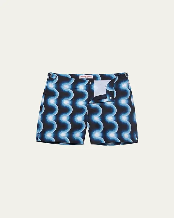 Orlebar Brown Bulldog Wave Print Swim Shorts - Midnight Navy