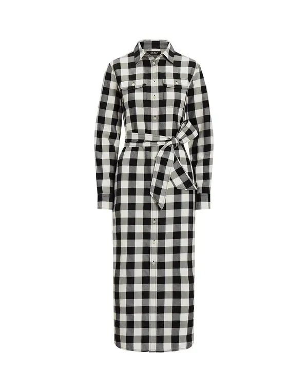 buffalo check shirt dress New with Tags - Size XS - Women's Buffalo Check Long Sleeve Utility Midi Shirt Dress