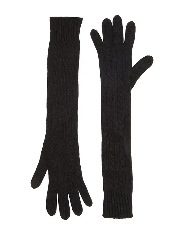 8 BY YOOX Recycled Wool Cable Knit Gloves