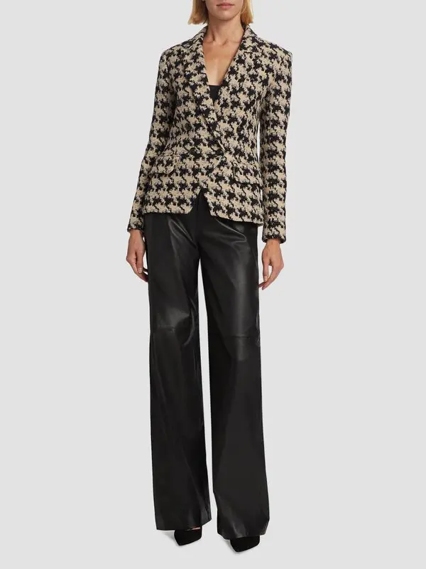 L'Agence Livvy Leather Straight-leg Pants - Black
